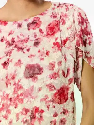 Isabel Marant Étoile Hervane Floral Print Devoré Top - Neutrals