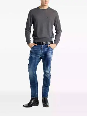 Dsquared2 Distressed Effect Faded Denim Jeans