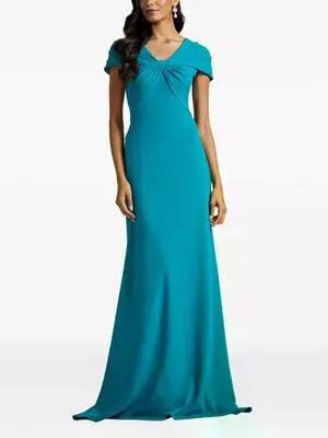 Tadashi Shoji Off-shoulder Maxi Dress With Twist Detail - Blue
