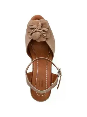 BILLI BI Floral Appliqué Wedge Espadrilles
