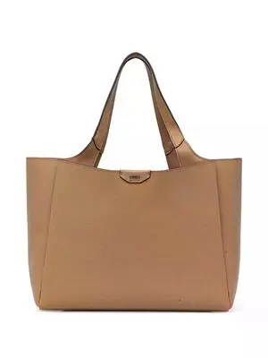 Dkny Pebbled Leather Logo Plaque Tote Bag