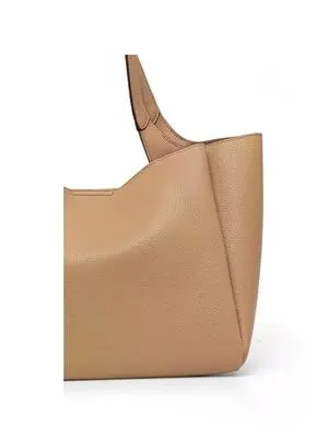 Dkny Pebbled Leather Logo Plaque Tote Bag