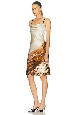 Staud Evangeline Silk Blend Dress - Cliffside