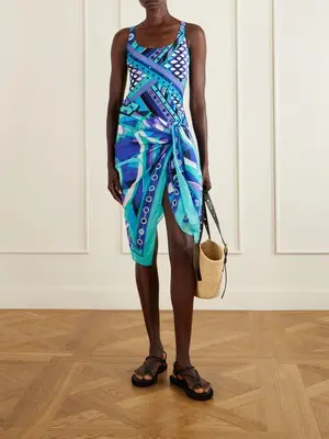 Emilio Pucci Printed Cotton-voile Pareo