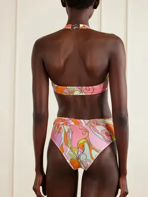 Emilio Pucci Printed Belted Bikini Briefs - Pink