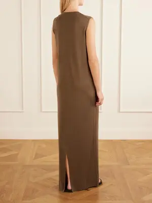 THE ROW Silk Maxi Dress - Brown