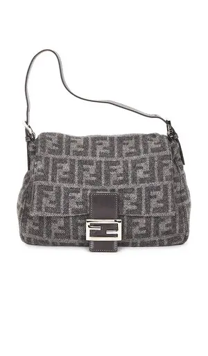 FWRD RENEW Fendi Zucca Mama Baguette Shoulder Bag - Grey