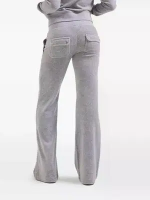 Juicy Couture Low-rise Cotton Velour Track Pants