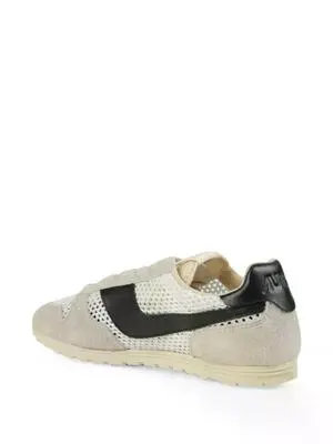AUTRY Windspin Low Knitted Suede Sneakers - White