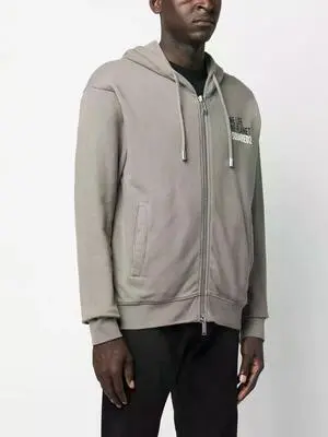 Dsquared2 Logo Print Zip-up Hoodie