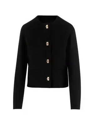 FERRAGAMO Gancini-button Round-neck Jacket