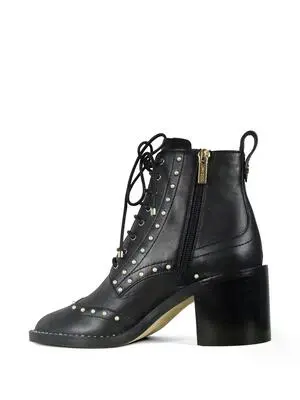 JIMMY CHOO Hanah 65 Embellished Lace Up Boots