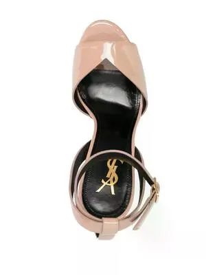 Saint Laurent Tribute Patent Leather Platform Sandals