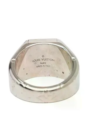 LOUIS VUITTON Brass Monogram Signet Ring