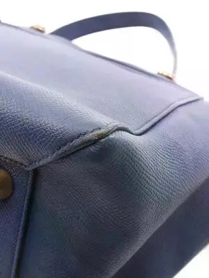 Celine 2000s Mini Belt Leather Tote Bag - Blue