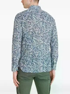 TINTORIA MATTEI 954 Palm-print Long-sleeve Shirt