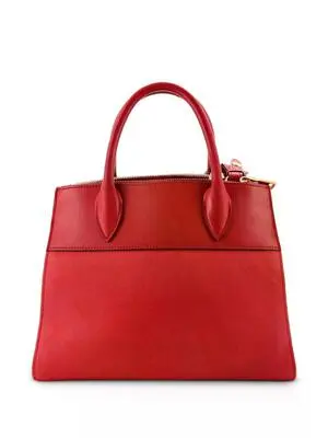 Prada Paradigme Tote Saffiano With City Calf Small Satchel - Red