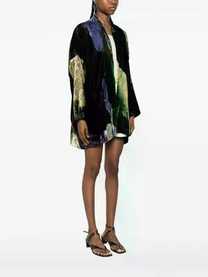 RAGA Velvet-effect Long-sleeve Jacket