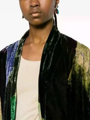 RAGA Velvet-effect Long-sleeve Jacket