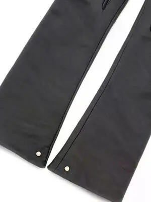 GIANNI CHIARINI Logo Rivet Leather Gloves - Black