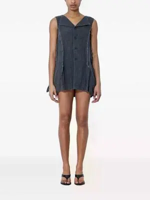 LIMI FEU Sleeveless V-neck Dress In Flax - Grey