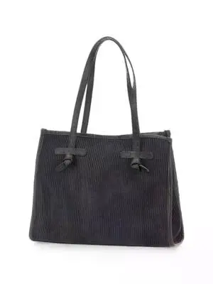 MARCELLA CLUB Ribbed Suede Tote Bag - Blue