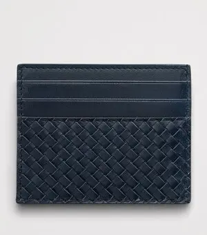 Prada Leather Woven Card Holder
