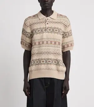 Polo Ralph Lauren Linen-cotton Fair Isle Polo Sweater