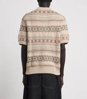 Polo Ralph Lauren Linen-cotton Fair Isle Polo Sweater