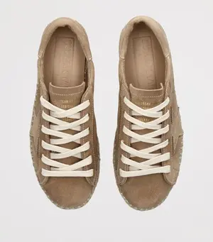 GOLDEN GOOSE Suede Super-star Low Top Sneakers With Jute-effect Detailing