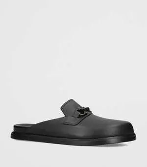 FERRAGAMO Leather Gancini Mules
