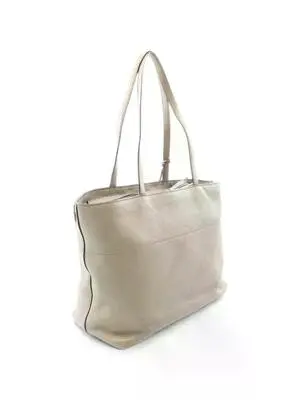 Prada Vitello Phenix Leather Tote Bag - Neutrals
