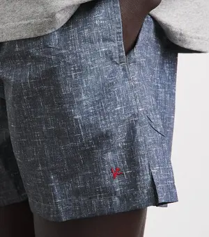 Isaia Printed Technical Fabric Swim Shorts