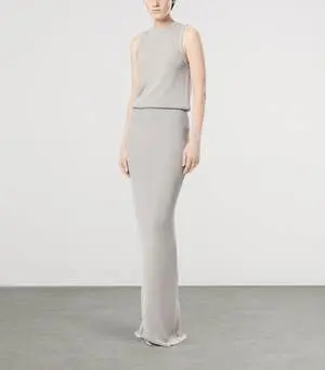TOM FORD Knitted Micro-sequin Maxi Skirt - Silver