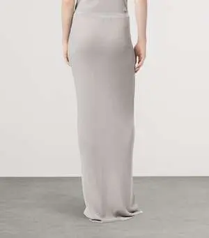 TOM FORD Knitted Micro-sequin Maxi Skirt - Silver