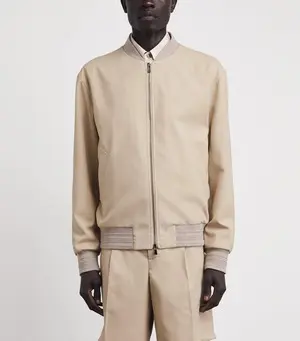 Isaia Cotton-silk Bomber Jacket