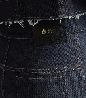 Prada Denim Midi Pencil Skirt