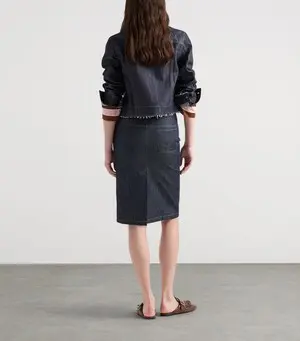 Prada Denim Midi Pencil Skirt