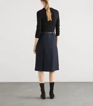 Prada Wool Ribbed Slim Cardigan