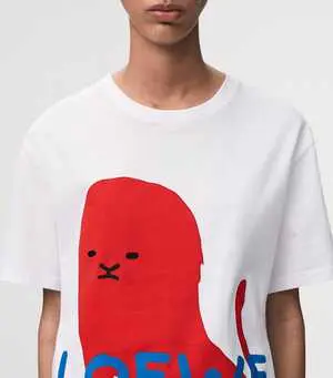 Loewe Cotton-blend Printed T-shirt - White
