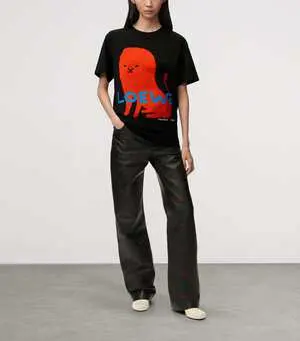 Loewe Cotton-blend Graphic T-shirt - Black