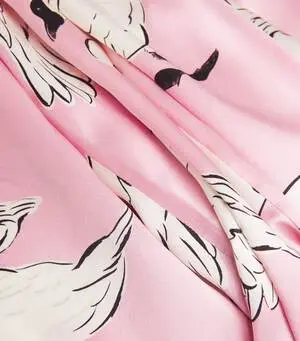 Olivia Von Halle Silk Lila Selene Swan Pyjamas - Pink