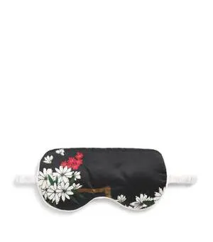 Olivia Von Halle Silk Audrey René Eye Mask - Black