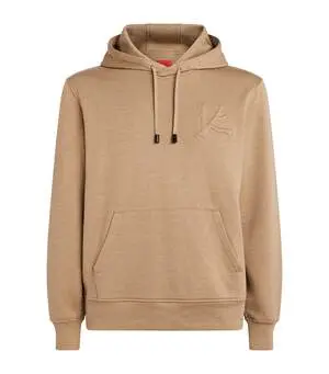 Isaia Embossed Logo Hoodie