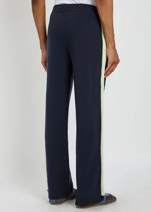 Casablanca Logo-embroidered Merino Wool Track Trousers