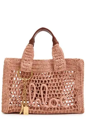 Chloé Banana Mini Raffia Tote - Natural