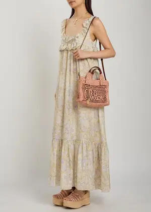 Chloé Banana Mini Raffia Tote - Natural