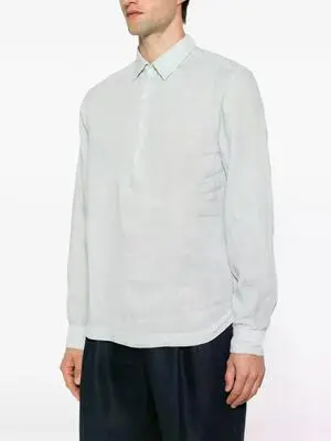 Barena Venezia Pavans Telino Linen Half-placket Shirt
