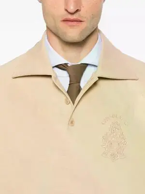 Casablanca Embroidered Raglan-sleeve Polo Shirt - Neutrals