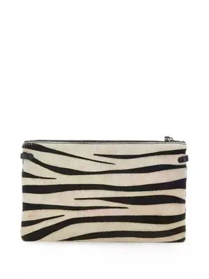 GIANNI CHIARINI Hermy Zebra-print Clutch Bag